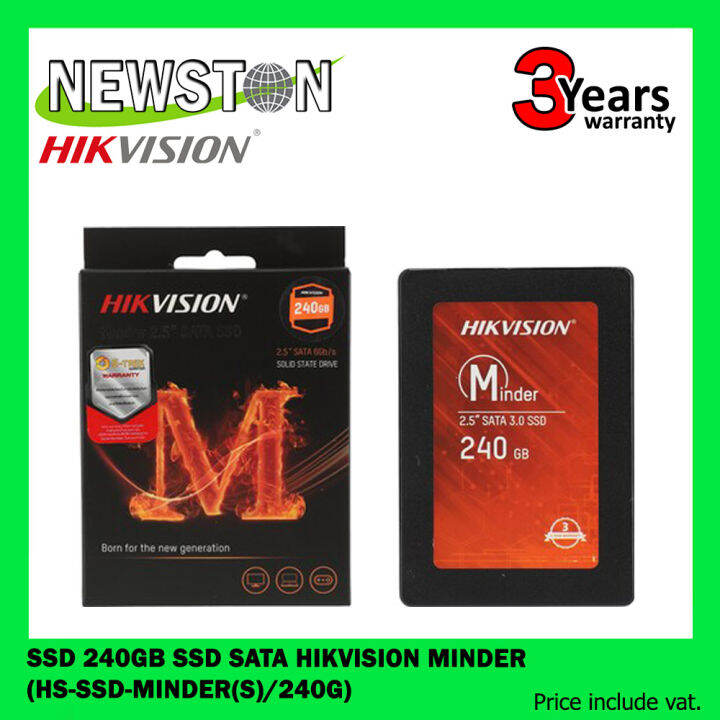 SSD (เอสเอสดี) 240GB SSD SATA HIKVISION MINDER (HS-SSD-MINDER(S)/240G ...