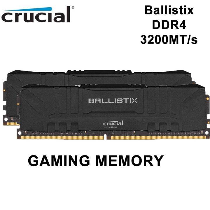 Crucial Ballistix 3200 Mhz DDR4 DRAM 16GB 32GB KIT Desktop Gaming Memory CL16 Black 16G 32G RAM ...