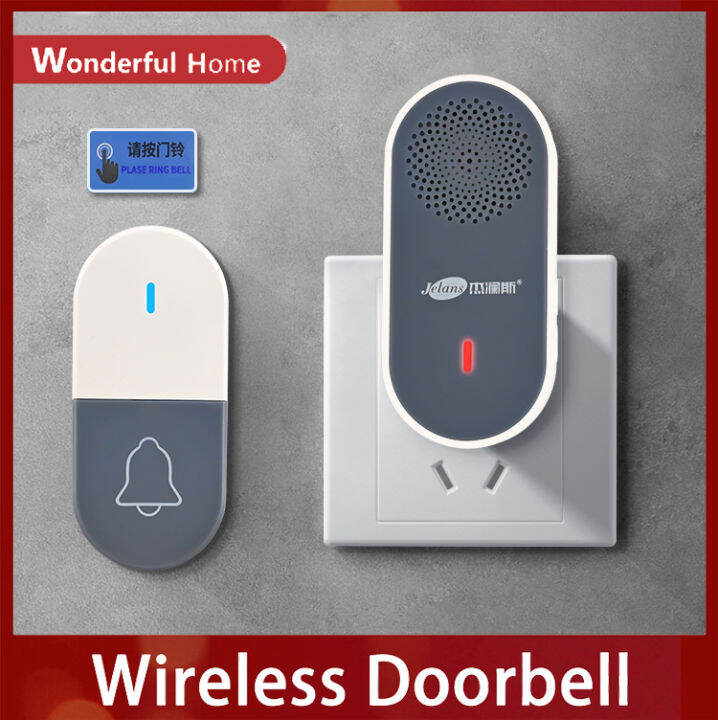 Waterproof Wireless Doorbell 300M distance 38 Songs Home Outdoor gate ...