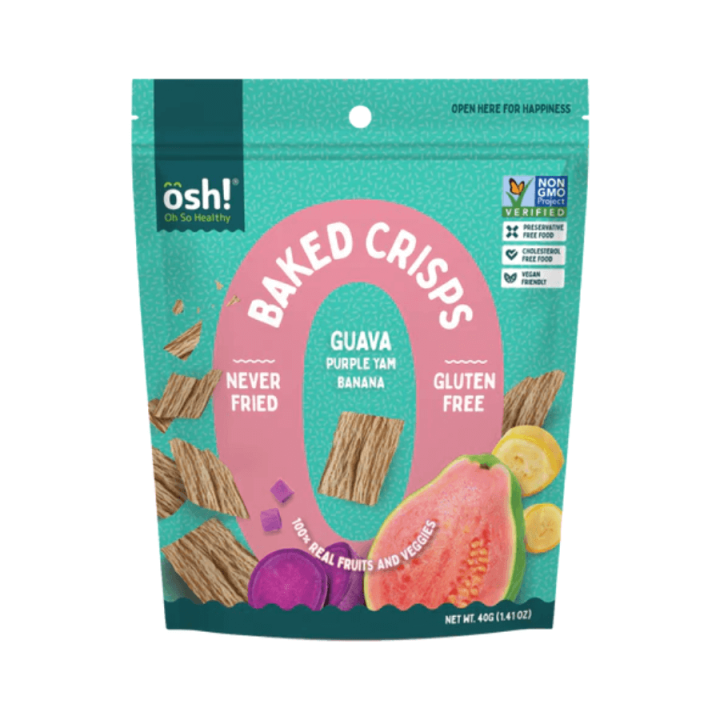 Blue Green Osh! Oh So Healthy Baked Crisps Guava Purple Yam Banana (40g ...