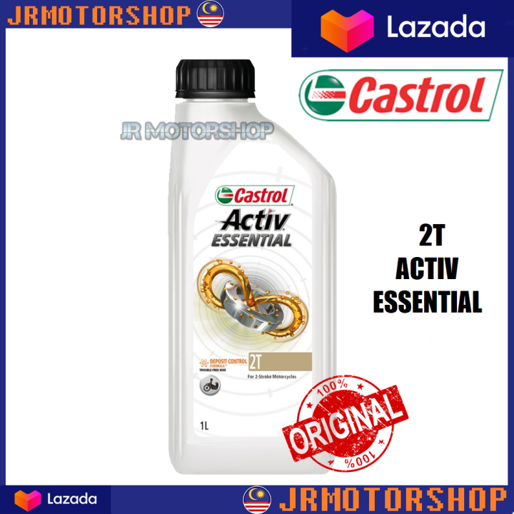 2T CASTROL ACTIV ACTIVE ESSENTIAL 1L 1 LITRE JASO FC 100% ORIGINAL ...