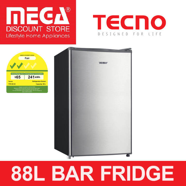 TECNO TFR 95-V2 | TFR95-V2 88L BAR FRIDGE (2 TICKS) | Lazada Singapore