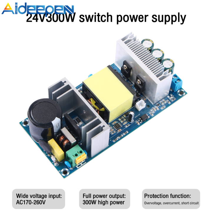 Aideepen AC 170-260V เป็น DC 24V โมดูลที่ผลิตไฟฟ้าสวิตชิ่ง12.5A 300W ...