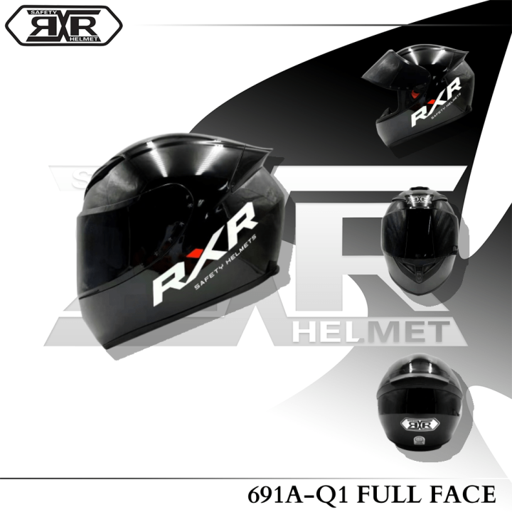 RXR 691A-Q1 Full Face ICC (BPS) Dual Visor Transparent Lens Windshield ...