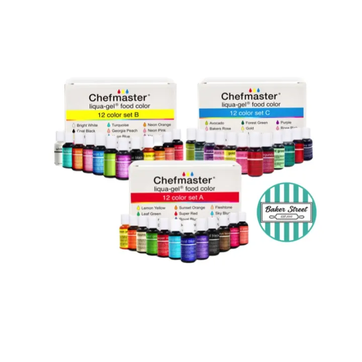 สีเจล Chefmaster เซต 12 สี ขนาดสีละ 20 g (เลือกเซตด้านในค่ะ) | Lazada.co.th