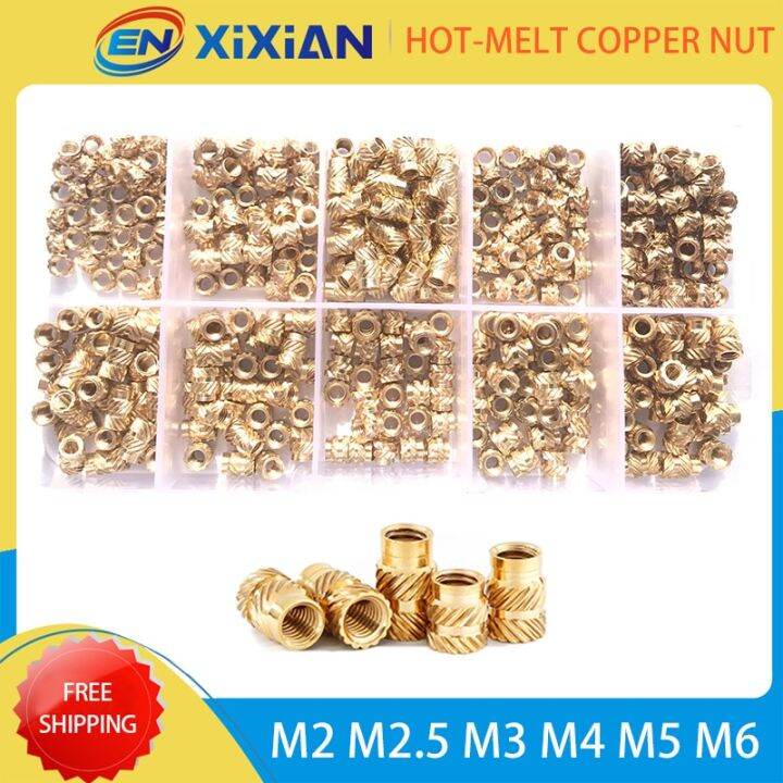 M2 M2.5 M3 M4 M5 M6 Brass Inserts for 3D Printing Parts Heat Set Threaded Insert Nut Hot Melt ...