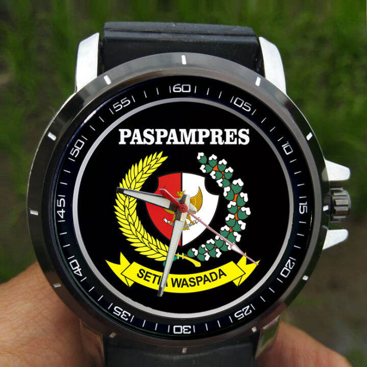 Jam Tangan Custom Pria Keren PASPAMPRES Logo | Lazada Indonesia