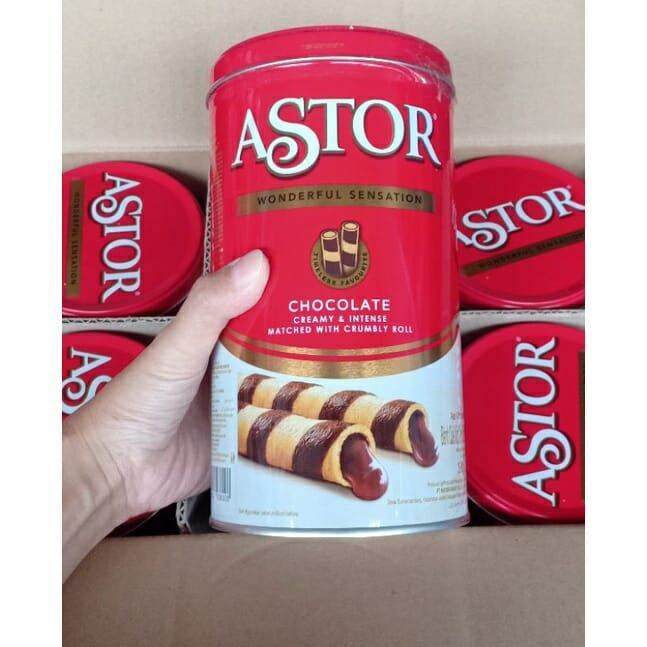 ASTOR WAFER STIK DOUBLE COKLAT KEMASAN KALENG 330gr | Lazada Indonesia