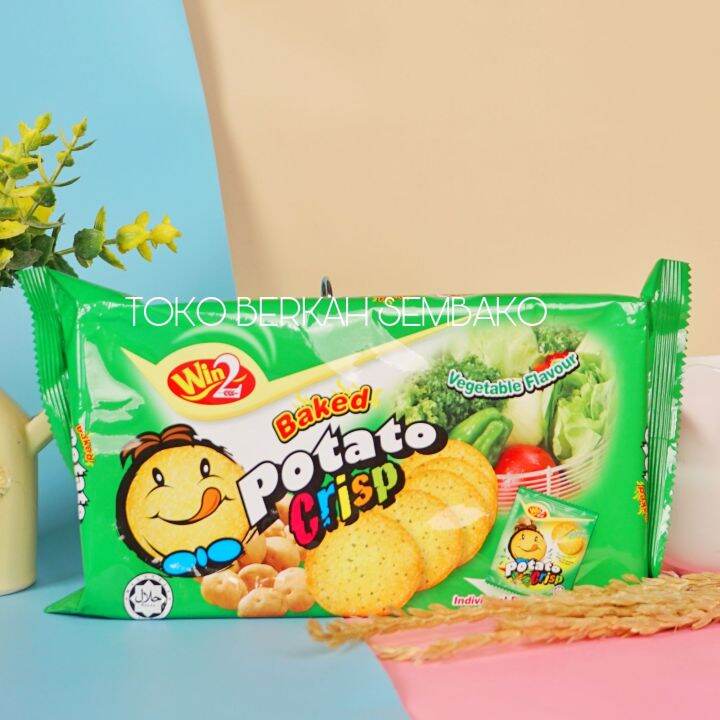 WIN2 Baked Potato Crisp Vegetable Flavour / Biskuit Rasa Sayur | Lazada ...