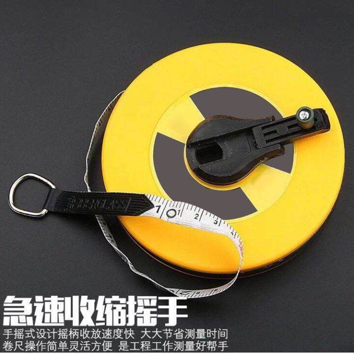 Fiber tape measure 100 m 50 meters 30 m 20 m steel tape flexible rule ...