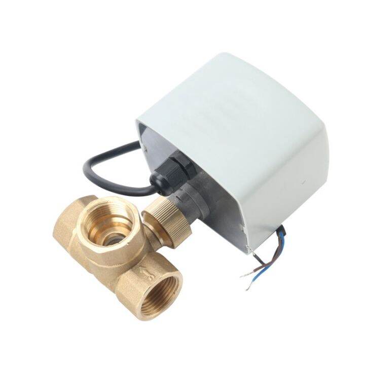 DN15 DN20 DN25 DN50 3 ways Motorized Ball Valve 220V 12V 24V 3-Wire 2 Control Brass Electric ...