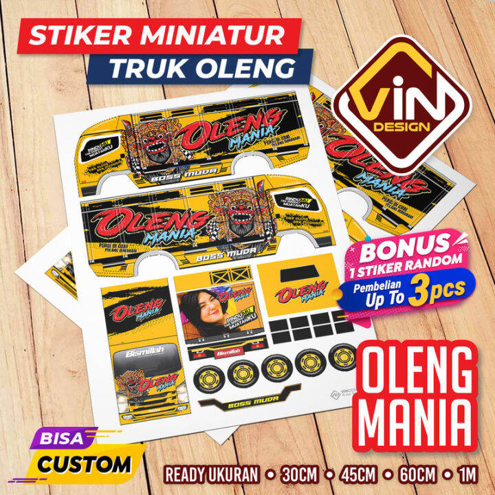 STIKER MINIATUR TRUK / OLENG MANIA / POLA STICKER MINIATUR TRUCK OLENG ...