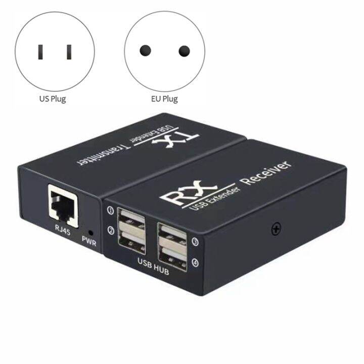 120M USB Extender 4 Port USB2.0 Hub Extender Over RJ45 Ethernet USB UTP Extension Transmitter ...