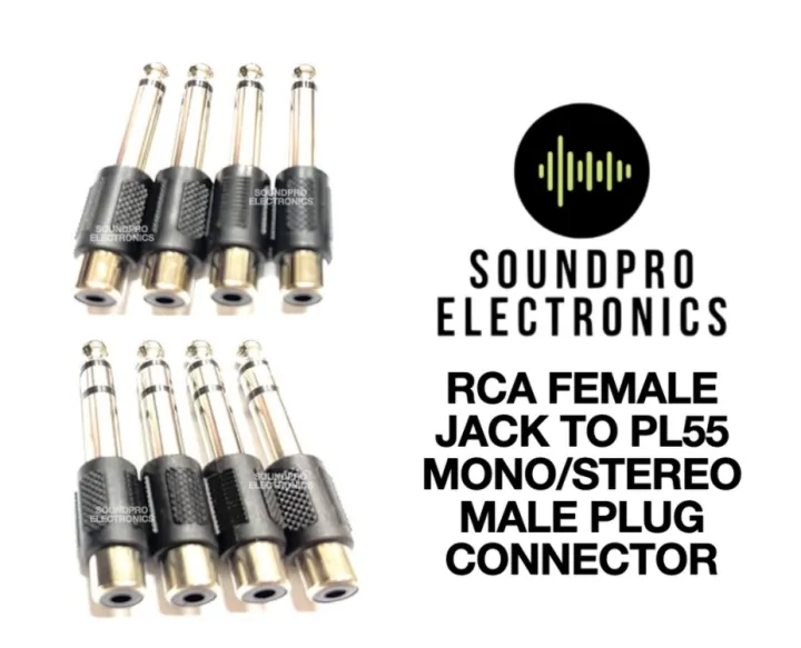 RCA Female Jack to PL55 Mono/Stereo Male plug Connector | Lazada PH