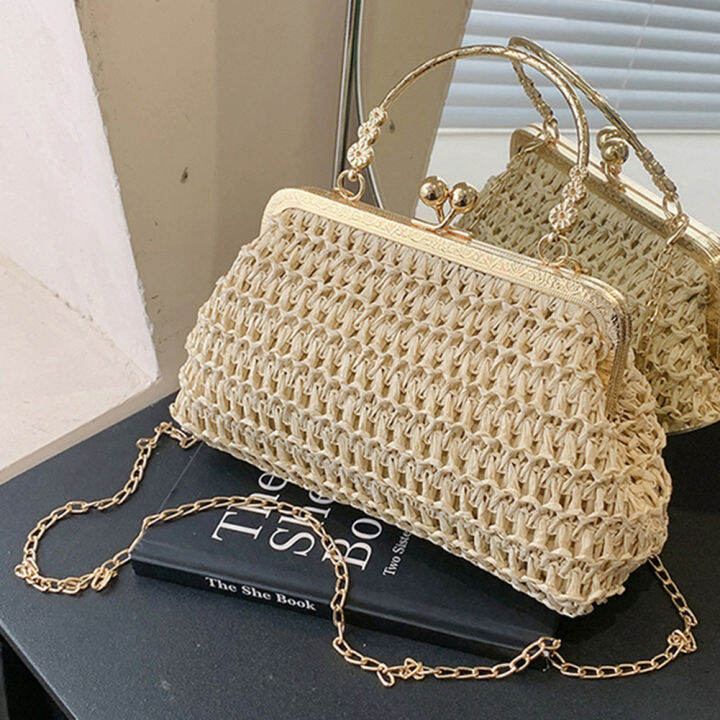Chain Evening Bag Summer Female Clutch Bag Simple Texture Elegant ...
