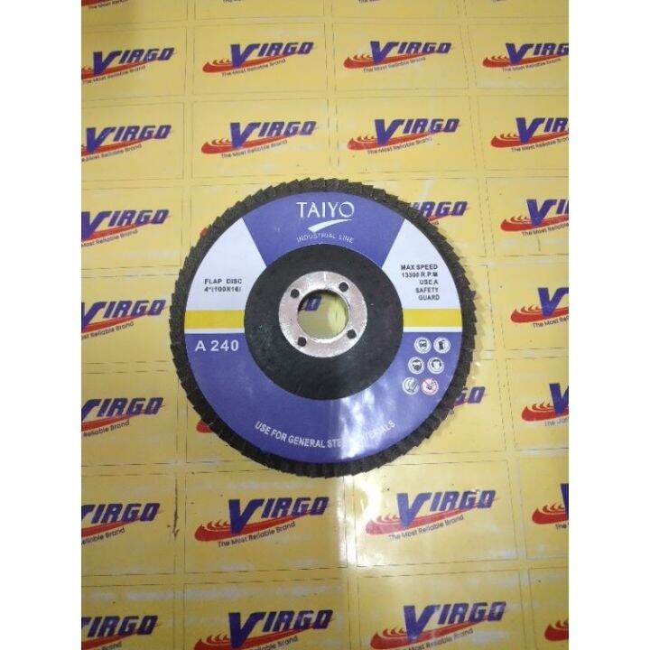 TAIYO TAYO FLAP DISC GRIT 240 AMPLAS SUSUN AMPLAS BULAT KIPAS AMPLAS ...