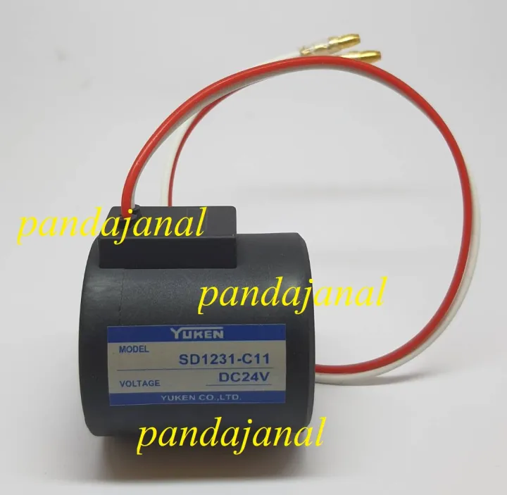 อะไหล่คอยล์ coil for yuken SD1231-C-11 24VDC สำหรับรถขุด-รถตักญี่ปุ่น ...