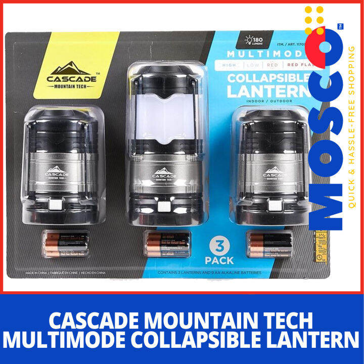 Cascade Mountain Tech Multimode Collapsible Lantern 180 Lumens 3-Pack | Lazada PH