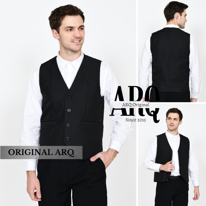 ARQ Rompi Jas Slimfit Bisnis Formal Klasik Valencia Premium Warna Hitam ...