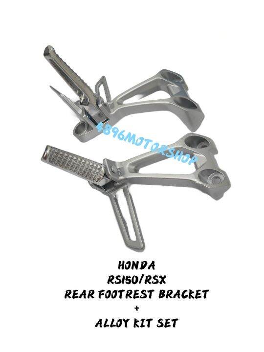 HONDA RS150 RSX RS-X REAR FOOTREST BRACKET WITH ALLOY STEP KIT PEMIJAK ...