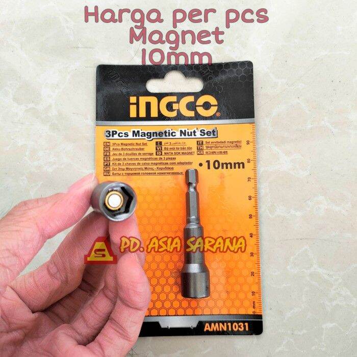 Mata Sok Roofing 10mm Magnet Panjang INGCO Baut Baja Ringan AMN1031 ...