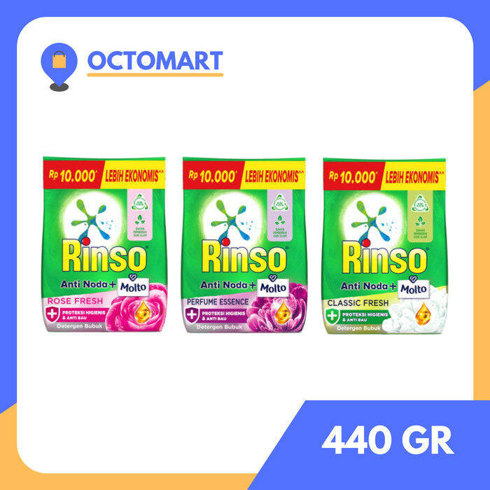 RINSO MOLTO Deterjen Bubuk 400g / 400gr / 400 gr Powder Detergent ...