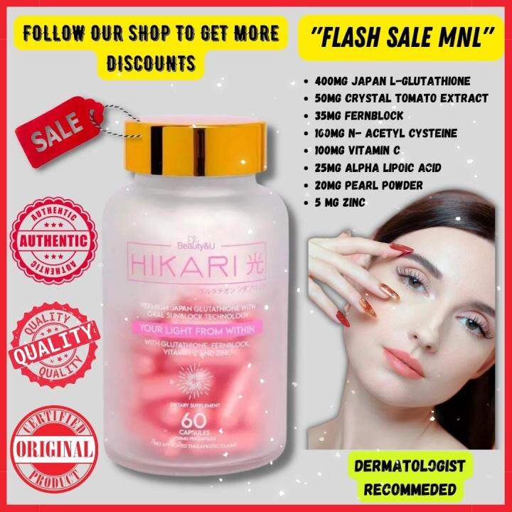ORIGINAL Hikari Glutathione Capsule Original with Collagen Whitening ...