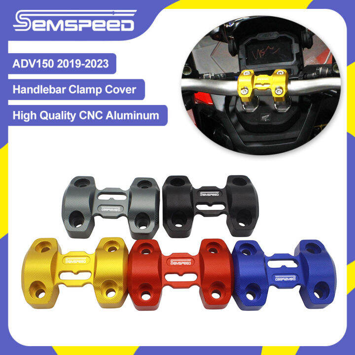 SEMSPEED Motorcycle Handlebar Handle Bar Mount Clamp Top Cover For Honda ADV150 ADV160 ADV 150 ...