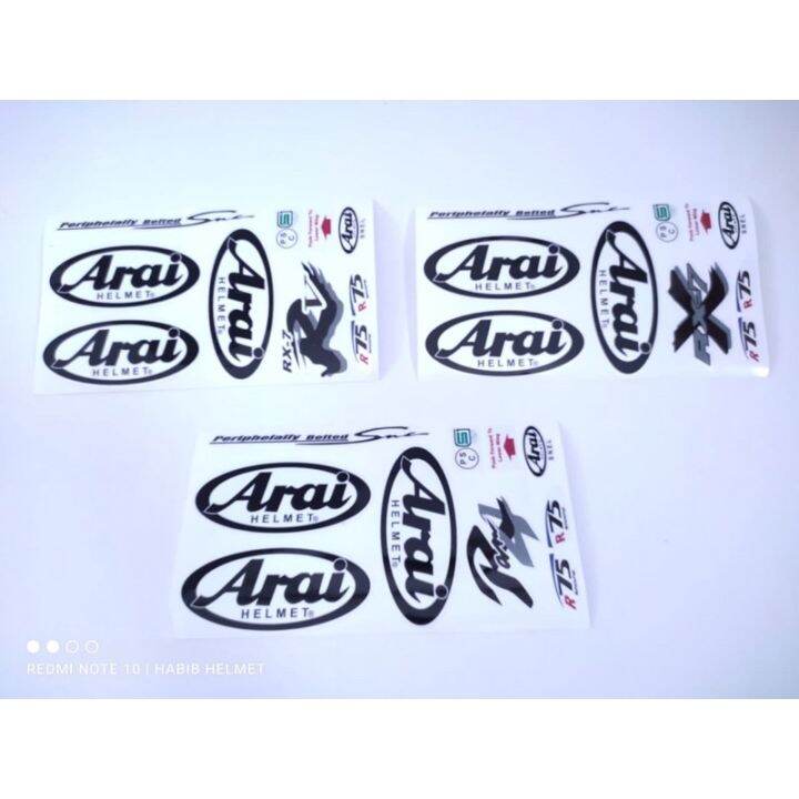 STIKER HELM ARAI PAKET LENGKAP ARAI RAM 4 RX7 RV RX7 X | Lazada Indonesia