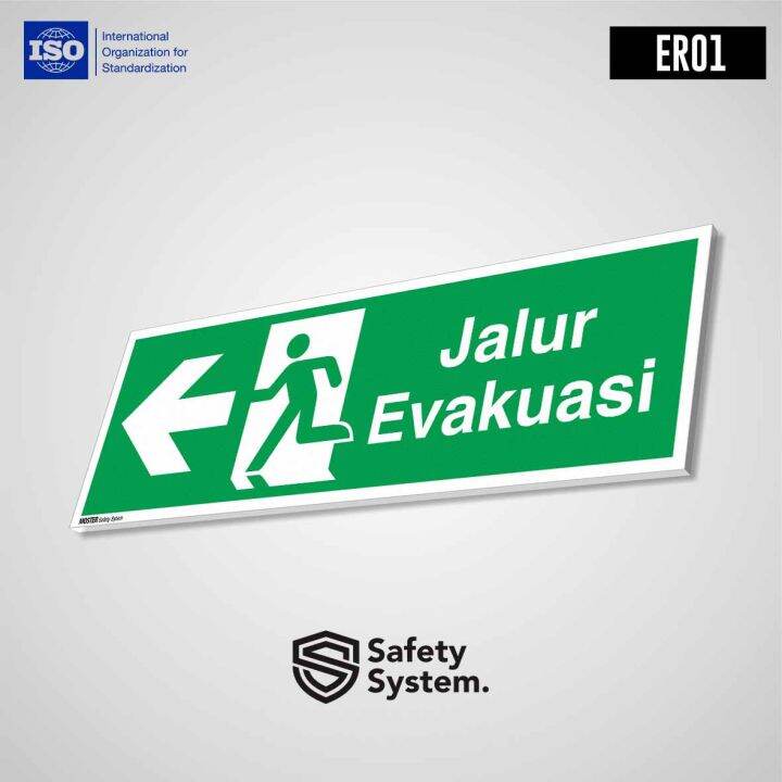 Sign Emergency Rambu K3 PVC Jalur Arah Evakuasi | Lazada Indonesia