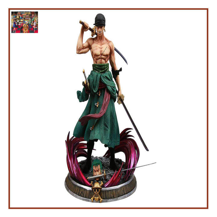 Roronoa Zoro GK statue 26CM action figure one piece 3 three swords ...