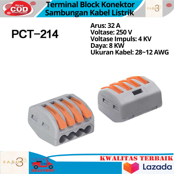 Terminal Block Konektor Sambungan Kabel Listrik pln / conector cable ...