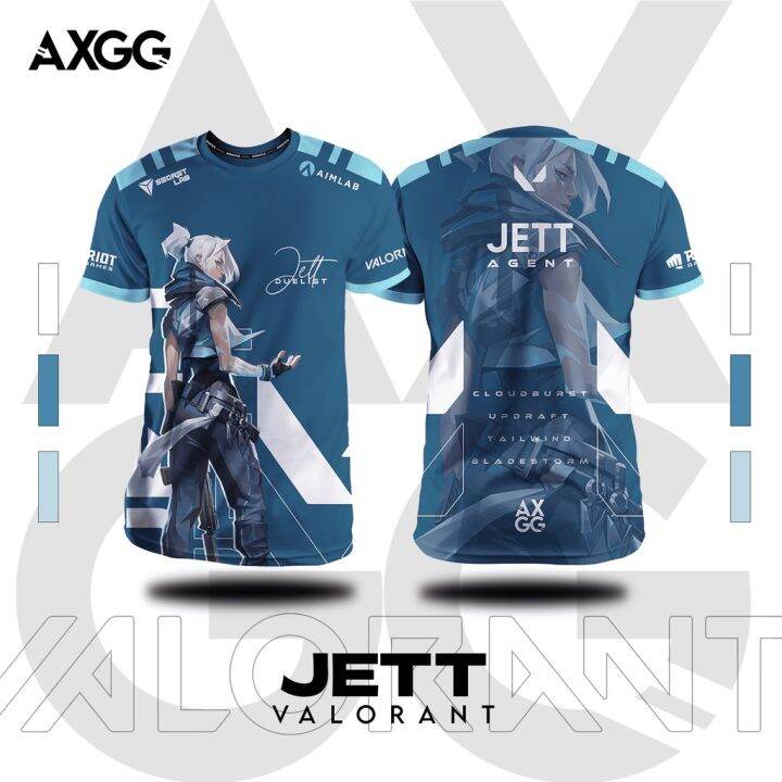 "Valorant - Jett" Gaming T-Shirtfree custom name and logo D0I3 | Lazada ...