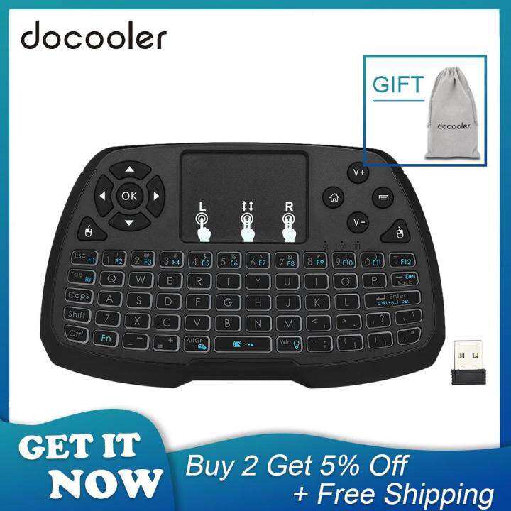 Docooler Backlit 2.4GHz Wireless Keyboard Touchpad Mouse Handheld ...