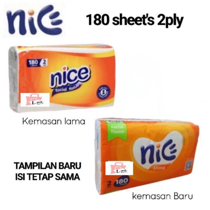 Tisu Nice Facial 180s x 5pcs Promo Bundling - Tissue See U 150s ...