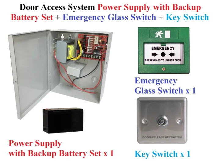 Door Access System Backup Battery Sets comes with U1205-A 12VDC UPS ...