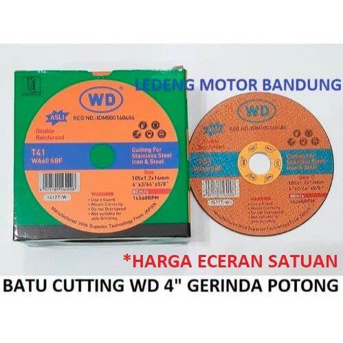 Batu Cutting WD Mata Gerinda Potong 4 inch Gurinda Tangan Besi ...