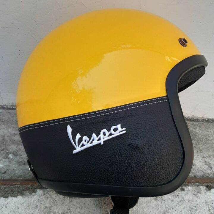 Helm Retro Vespa Kuning | Lazada Indonesia