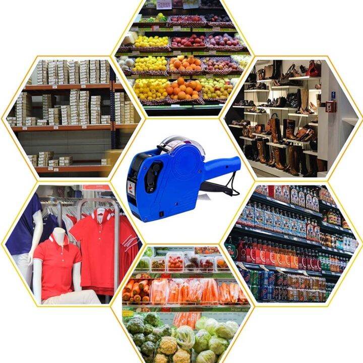 MX-5500 8 Digits Price tag Gun with 5000 Sticker Labels and 3 Ink ...