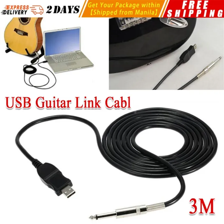 【3M】USB Guitar Cable Electric Guitar Accessories Guitar Audio Connector ...
