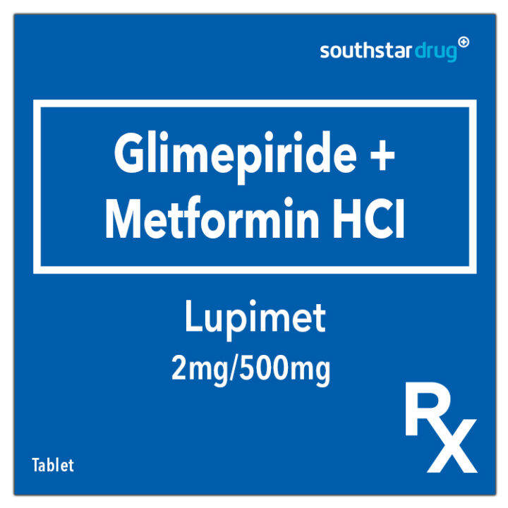 Rx: Lupimet 2mg / 500mg Tablet | Lazada PH