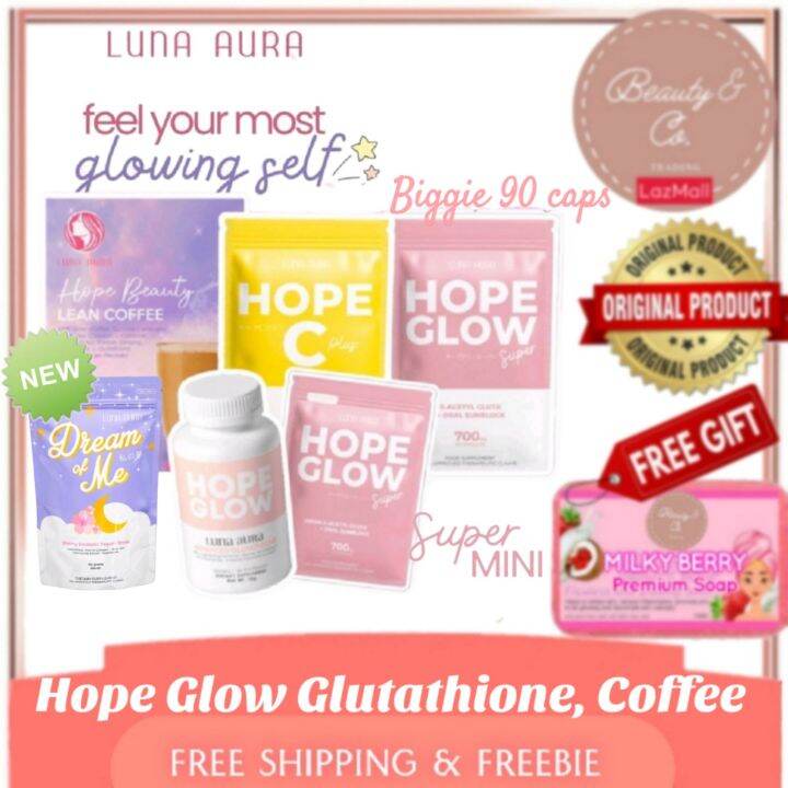 Luna Aura Hope Glow Advance Glutathione & Hope Beauty Lean Coffee ...