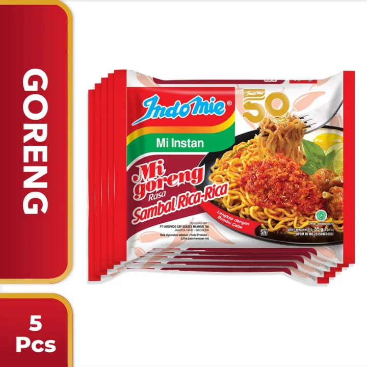 Indomie Goreng Pedas dan Mie Sambal Rica Rica (5 Pcs) | Lazada Indonesia