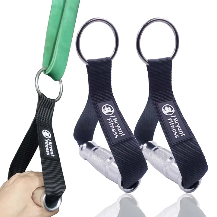 Heavy Duty Metal Gym Handles Resistance Band Exercise Handle for Cable ...