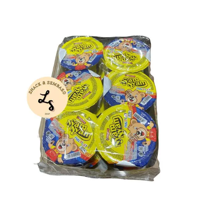 Nyam Nyam Fun Play Bubble Puff Chocolate 12pcsx11gr Biskuit Kaleng