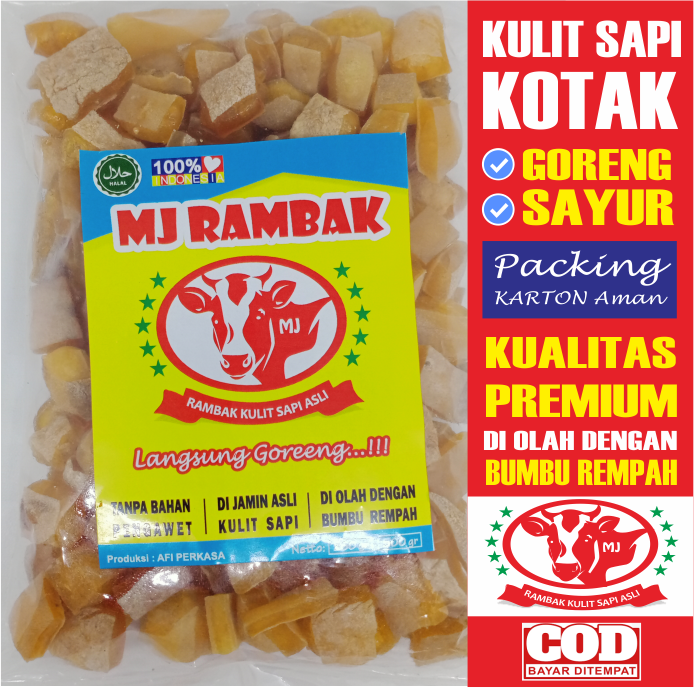 Sambal Krecek mentah/kerupuk kulit sapi/camilan diet gurih PREMIUM ...
