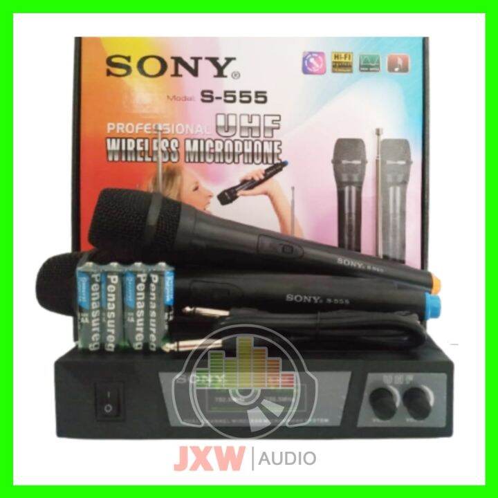 MIC SONY S 555 UHF / MICROPHONE WIRELESS SONY S-555 UHF / MIC SONY S555 HANDHELD UHF | Lazada ...