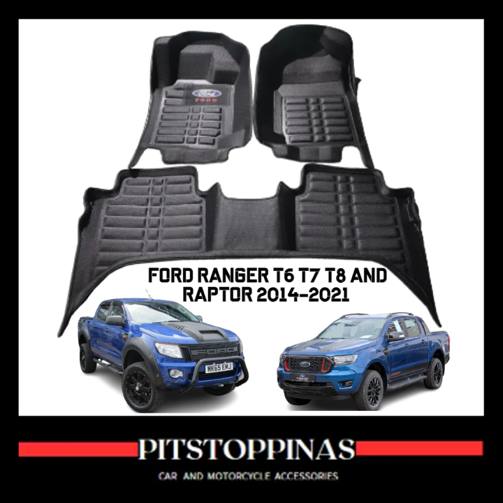 FORD RANGER T6 T7 T8 AND RAPTOR 2014-2021 Premium Leather Floor Liner ...