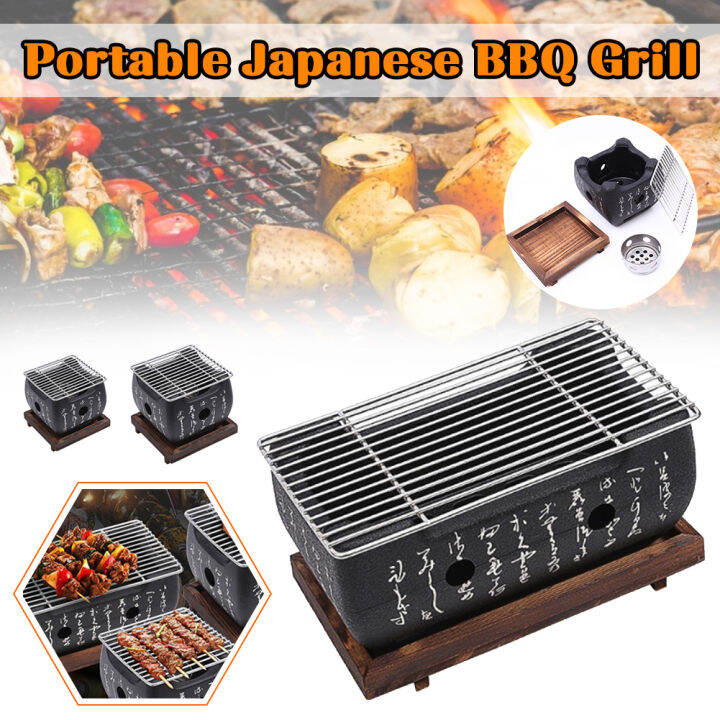 LS HOT[Free Ship] S/M/L Japanese Style Grill Portable BBQ Grill Table ...