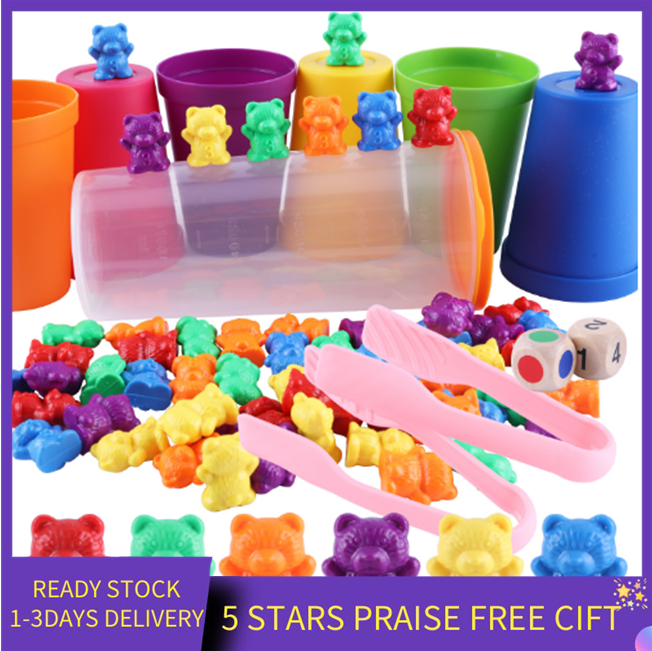 Rainbow Counting Bears Counting Bears Set With Matching Sorting Cups ... Rainbow Counting Bears Counting Bears Set With Matching Sorting Cups ...